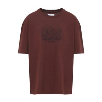 Maison Margiela Cotton Numerical T-shirt - - Tops - Herren - Rot - M