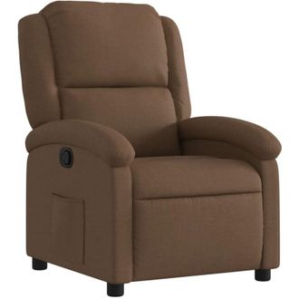 vidaXL Fauteuil inclinable Marron Tissu Vidaxl