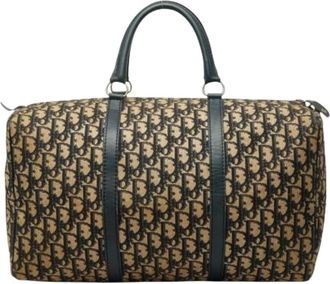 Dior Pre-owned Trotter Canvas Boston Bag - Femme - Pre-owned - Beige - Taille: ONE Size