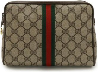Gucci unisex, Pre-owned, Beige, Taille: ONE Size Pochette Vintage en Toile Pre-owned
