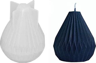 NA Tridimensionnel Moule &agrave; Bougie, Moule Artisanal de Bougie Parfum&eacute;e Tridimensionnel, Moule de Fabrication de Bougies G&eacute;om&eacute;trie Faits &agrave; La Main