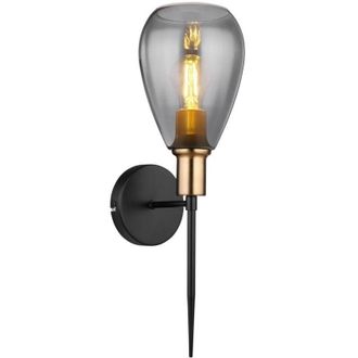 Globo Lighting wandleuchte - FANNI - schwarz - glas - bettlampe - E27