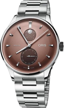 Oris Artelier Complication 39.50 mm Edelstahl Braun Herrenuhr 01 782 7811 4056-07 8 20 20