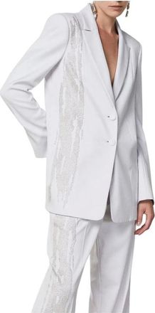 Patrizia Pepe Femme, Vestes, Blanc, Taille: 38 FR Dazzle Blazer