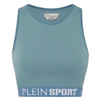 Plein Sport Femme, Tops, Bleu, Taille: 44 FR Soutien-gorge de sport c&ocirc;tel&eacute;