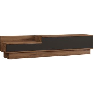 Hanah Home Meuble TV en bois Asir - 160 x 35 x 35 cm - Marron