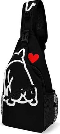 Generic Sacoche Tactique Chiot bouledogue fran&ccedil;ais dr&ocirc;le Antivol Sling Bag Multifonction Sac &agrave; Dos De Voyage pour Voyage Homme Randonn&eacute;e