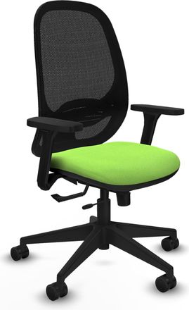 Piqueras y Crespo Cilanco Telearbeitsstuhl mit 3D-Armen, h&ouml;henverstellbare Lendenwirbelst&uuml;tze, ausgestattet mit Syncro/Traslack und Schneideschaum, Schwarz/Pistazie