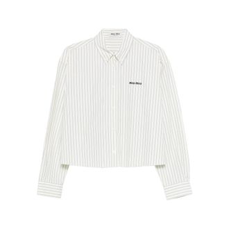 Miu Miu Striped Cotton Shirt