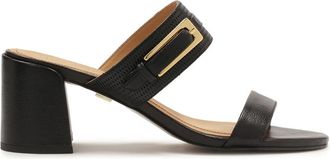 Kazar Femme, Chaussures, Noir, Taille: 40 EU Mules noires Kazar en cuir avec deux brides