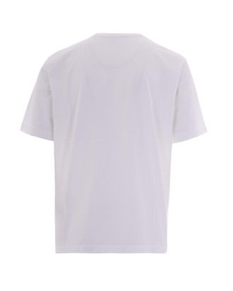 Maison Kitsun&eacute; Mens Crew Neck T-Shirt White Organic Cotton T-Shirts And Polos