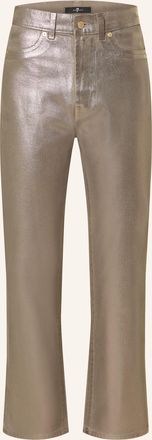 7 For All Mankind Coated Jeans Logan Stovepipe Coated Champagne beige