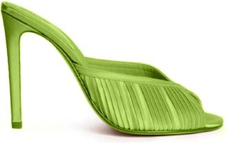 Gia Borghini Femme, Chaussures, Vert, Taille: 39 EU Noemie Heeled Mules