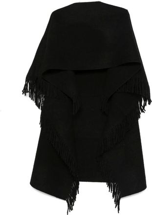 Toteme écharpe à franges - Noir