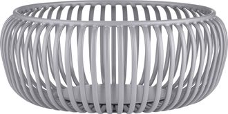 Blomus LITO- Bowl | Obstschale aus hochwertigem Stahl | Dekoschale mit Streben in Steel Gray | Größe S | 8H Ø 20 cm