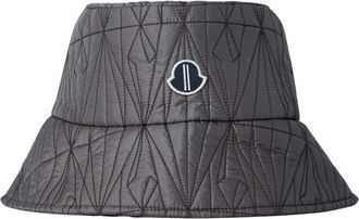 Moncler unisex, Accessoires, Gris, Taille: M Quilted Bucket Hat