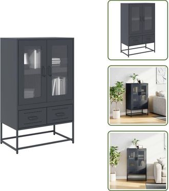 vidaXL Highboard Anthrazit 68x39x111,5 cm Stahl - Highboard - Highboards - Sideboard - Schrank