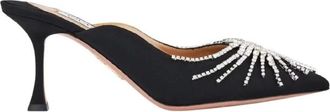 Aquazzura Femme, Chaussures, Noir, Taille: 37 EU Sunshine Mule 75