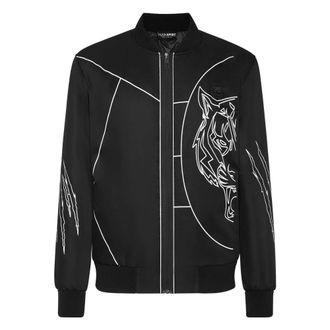 Plein Sport Nylon Bomber Tiger Court Edition - - Sport - Herren - Schwarzk - 2XL