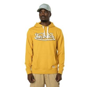 Von Dutch Sweat Homme BAZ, Sweat a Capuche Homme, Confortable et Chaud, Jaune, Blanc, Taille 2XL