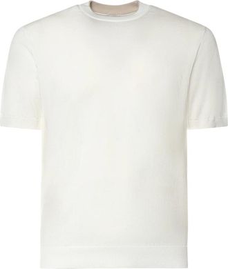 Eleventy Homme, Pulls, Blanc, Taille: S Pull Ras du Cou