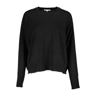 Patrizia Pepe Contrast Logo Rundhals-Pullover - - Knitwear - Damen - Schwarzk - XS