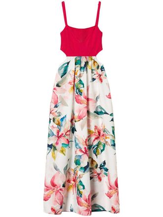 Twin-Set robe imprimée à coupe longue - Blanc