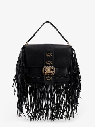 Burberry Rider leather shoulder bag with fringed edges - BURBERRY - gender_Woman