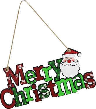 Happyyami Weihnachtliches H&auml;ngendes T&uuml;rschild Ausgeschnittenes Willkommensschild mit Seil Weihnachtsdekoration f&uuml;r Zuhause und Party