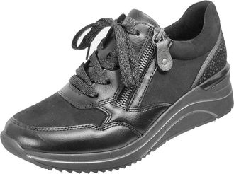 Remonte Damen D0T01 Sneaker, Schwarz/Schwarz/Altsilber/Schwarz/Gunmetal / 01, 41 EU Weit