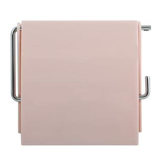 MSV Bad Serie Toilettenpapierhalter WC Rollenhalter Papierhalter Klopapierhalter mit Klappe - Pastellrosa