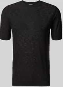 Antony Morato Slim Fit T-Shirt aus Leinen-Mix in Strick-Optik