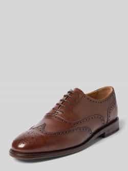 Henry Stevens Derby aus Leder mit Schn&uuml;rung Modell Winston