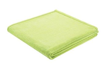 BIEDERLACK B@Home Biederlack Decke/Überwurf, 150 x 200 cm, Fleece, einfarbig grün