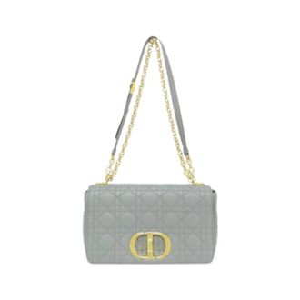 Dior Pre-owned Caro Calf Shoulder Bag - - Pre-owned - Damen - Grau - ONE SIZE