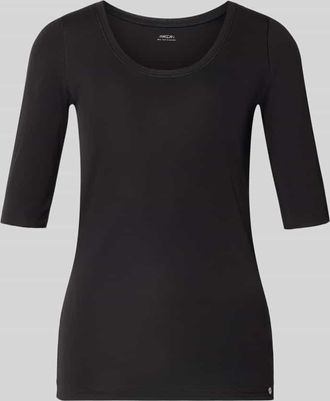 Marc Cain T-Shirt mit &Auml;rmelaufschlag und Rundhalsausschnitt