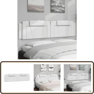 vidaXL Kopfteil-Kissen Weiß 200 cm Kunstleder - Kopfteil - Bettkopfteil - Bettzubehör - Schlafzimmereinrichtung - Dekoration