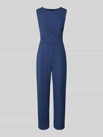 Swing Jumpsuit mit Rundhalsausschnitt und Raffungen