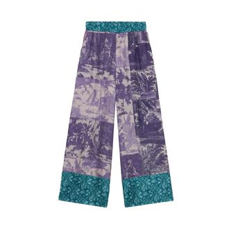 Pierre-Louis Mascia Femme, Pantalons, Violet, Taille: 44 FR Aloe Palazzo Pantalons