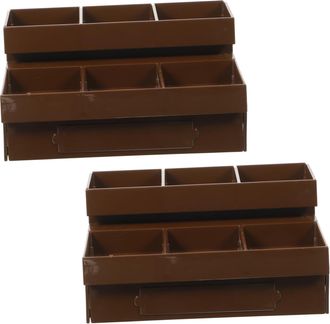 Cabilock 2 Stück Mini -Obst- und Gemüseregal puppenhaus Mini Möbelmodell winzige Möbel Coffee