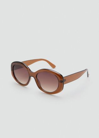 Mango Sonnenbrille mit viereckiger Brillenfassung braun - Damen - Einheitsgr&ouml;&szlig;e - MANGO