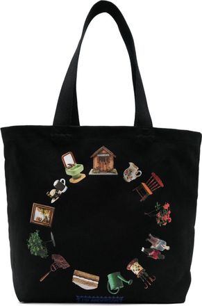 J.W.Anderson Shopper mit Logo-Patch - Schwarz