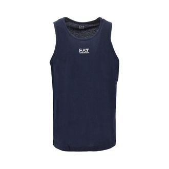 Emporio Armani Cotton tank top with logo print Man XL