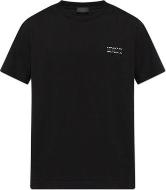 Moncler Homme, Tops, Noir, Taille: 2XL T-shirt avec logo imprim&eacute;