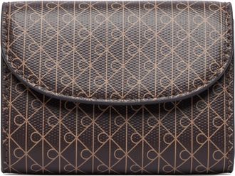 Calvin Klein Geldb&ouml;rse Calvin Klein Emblem Aop Flap Coin Wallet LV04F1226G Braun