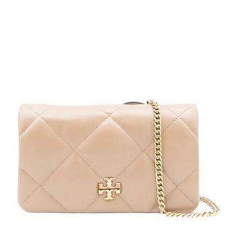 Tory Burch Femme, Sacs, Beige, Taille: ONE Size Kira Diamond Quilt Chain Wallet