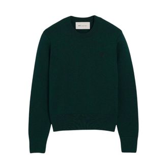 Ami Round-Neck Strickwaren - - Knitwear - Damen - Gr&uuml;n - S