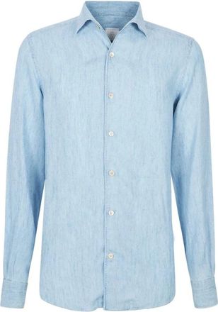 Eleventy Homme, Chemises, Bleu, Taille: XL LS Shirt