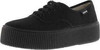 Victoria Basket Basse 1915 Plateforme Toile Total Black Negro 39