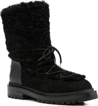 Sergio Rossi Shearling-Lined Boots - Black
